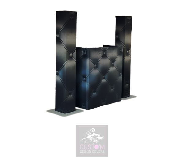 Black Chesterfield (PACKAGE BUNDLE) Lycra DJ Covers – Custom Design Covers