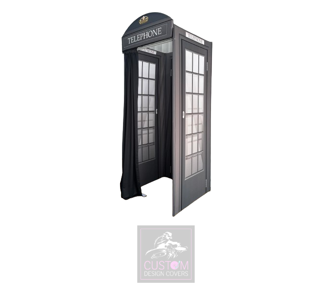 Black Audio Guest Book Telephone Booth – Custom Design Covers