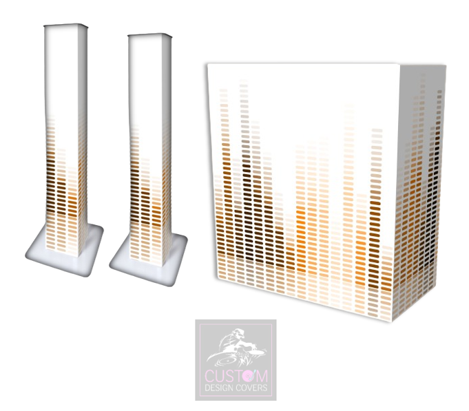 White Gold Equalizer Lycra DJ Covers (PACKAGE BUNDLE) - TRUSS – Custom ...