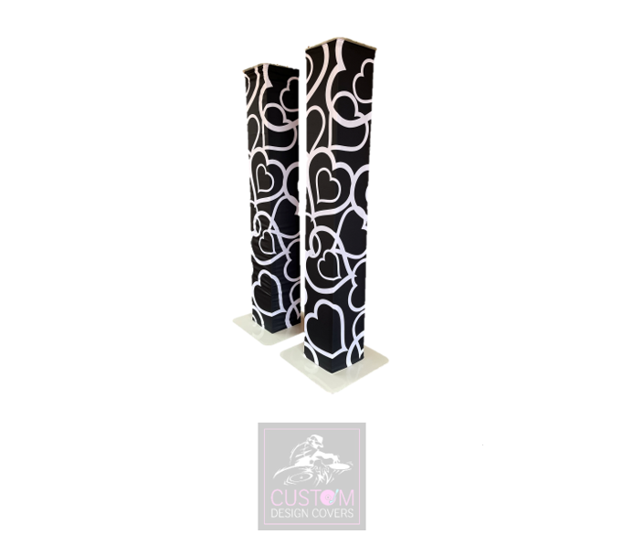 Wedding Heart Podium Covers (PAIR) – Custom Design Covers
