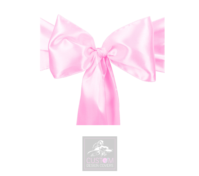 Pale Pink Satin Sashes – Custom Design Covers