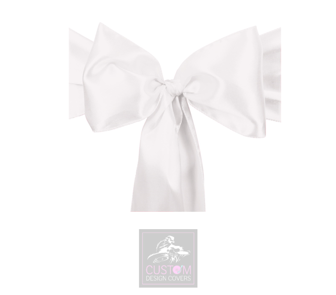 Silver Satin Sashes – Custom Design Covers